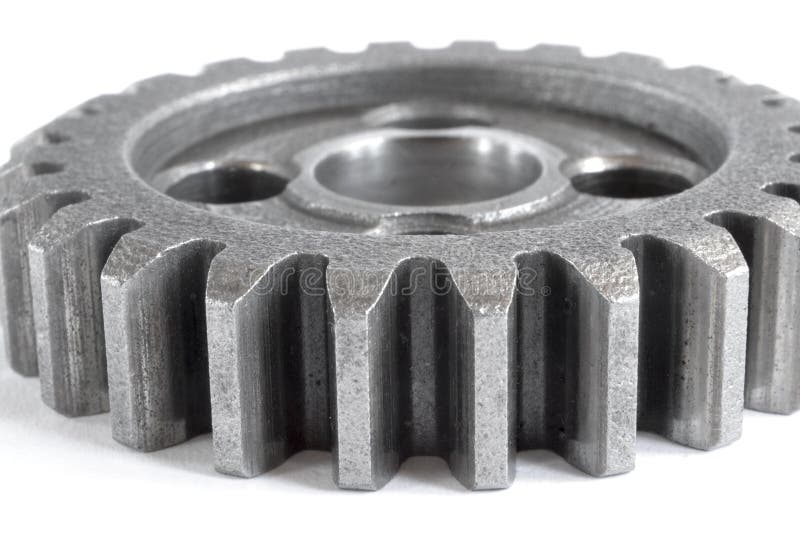Gear on white stock photo. Image of white, metal, mechanism - 133986296