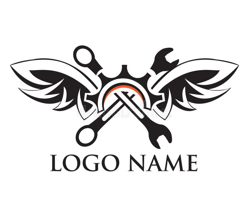 Gear and Wing Logo, Engine Logo, Simple Trendy Suitable for Companies ...