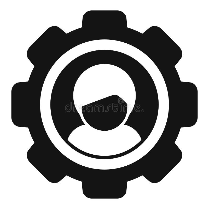Gear Work Person Icon Simple Vector. Coping Skills Business Stock ...