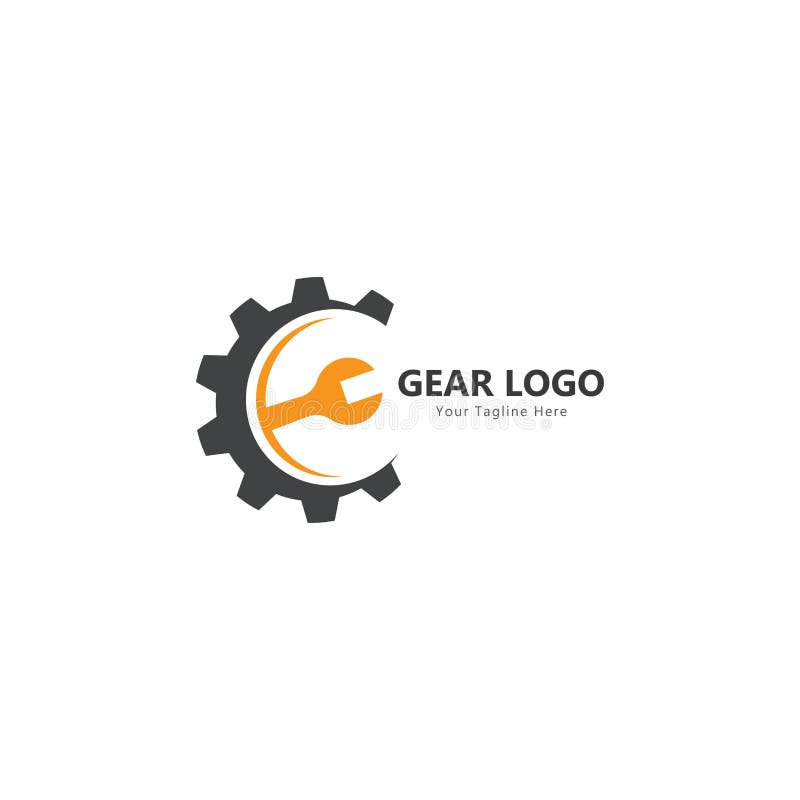 Gear and Wrench Logo Simple Creative Mechanic Design Vector Template ...