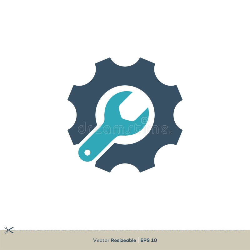 Gear and Wrench Logo Template Illustration Design. Vector EPS 10 Stock ...