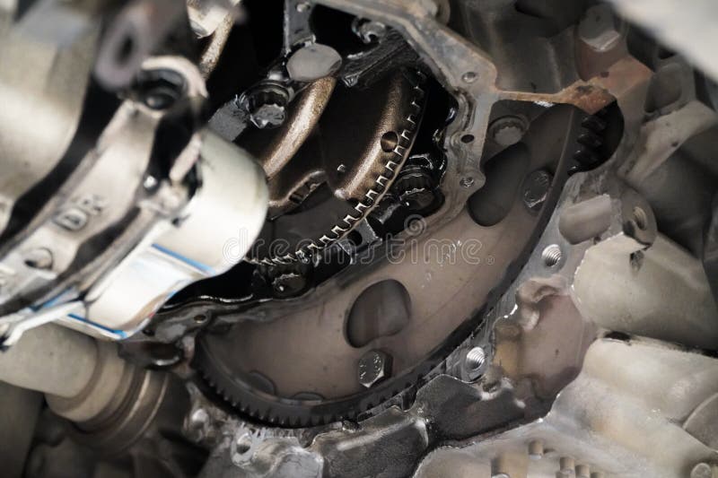 Gearbox of a Car Engine. Car Service Stock Image - Image of vehicle ...