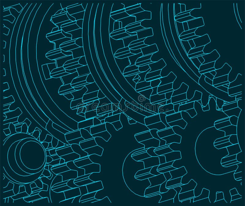 Gearbox Blueprints Stock Illustrations – 39 Gearbox Blueprints Stock ...