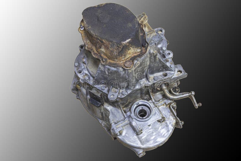 Gearbox. in Disassembled State Also Shows Signs of Use. Close-up Stock ...