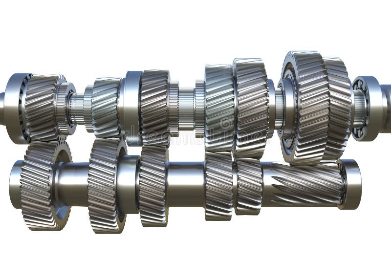 Gearbox Transmission on White Background Stock Illustration ...