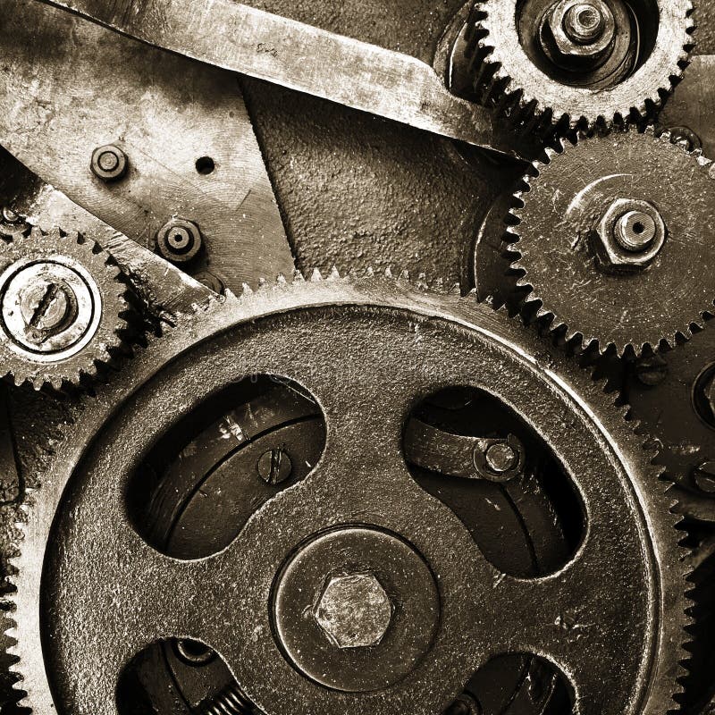 Old machinery with gears stock image. Image of gray, gears - 27732119