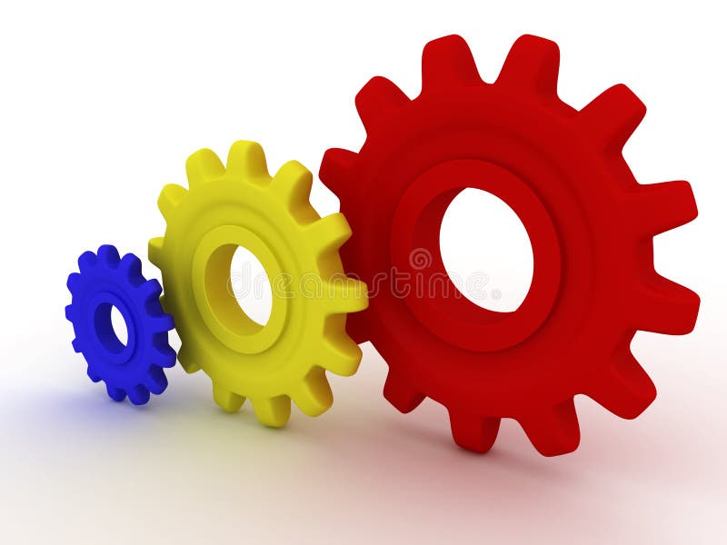 Gears stock illustration. Illustration of leadership - 12686221