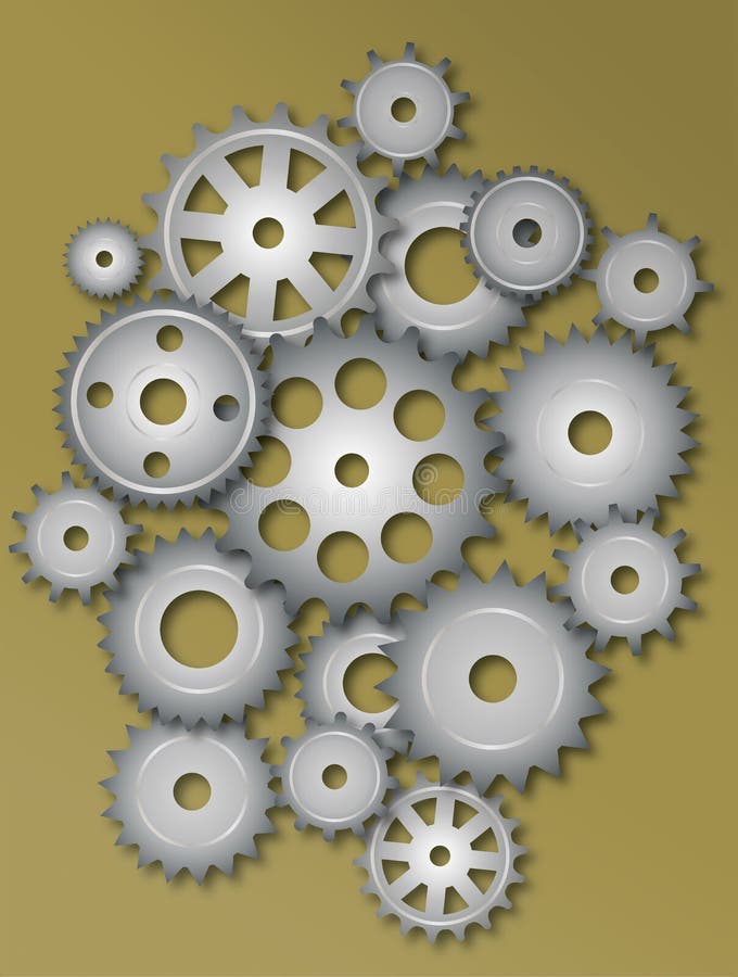 Gears stock illustration. Illustration of interaction - 15985135