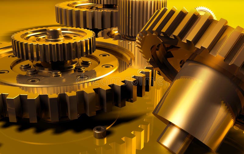 Gears_3 stock illustration. Illustration of machine, metal - 14135960