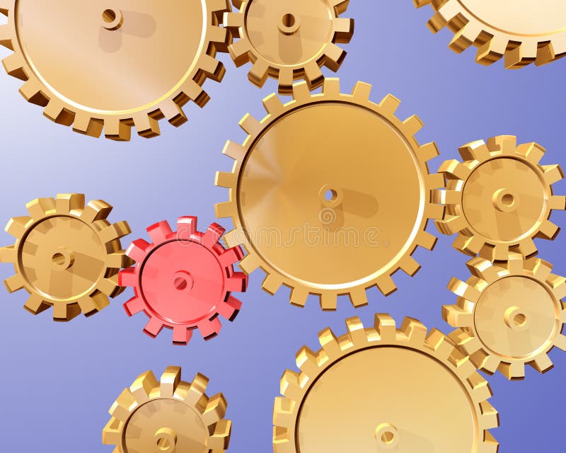 Gears stock illustration. Illustration of brass, revolve - 6298110