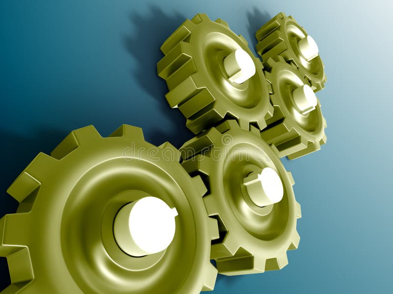 Gears stock illustration. Illustration of connect, machine - 7166099