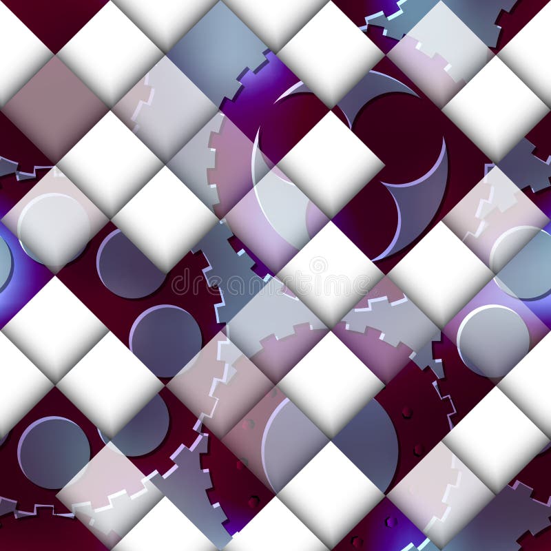 Gears and abstract squares stock vector. Illustration of seam - 48579852