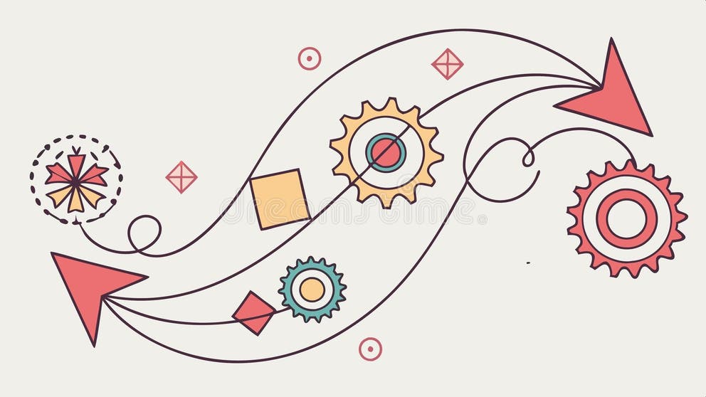 Gears and Arrows Abstract Design, Mechanical Movement and Direction ...