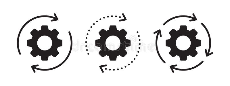 Gear Icons Arrows Stock Illustrations – 977 Gear Icons Arrows Stock ...