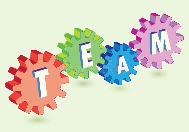 Gears as team work stock vector. Illustration of design - 17813229