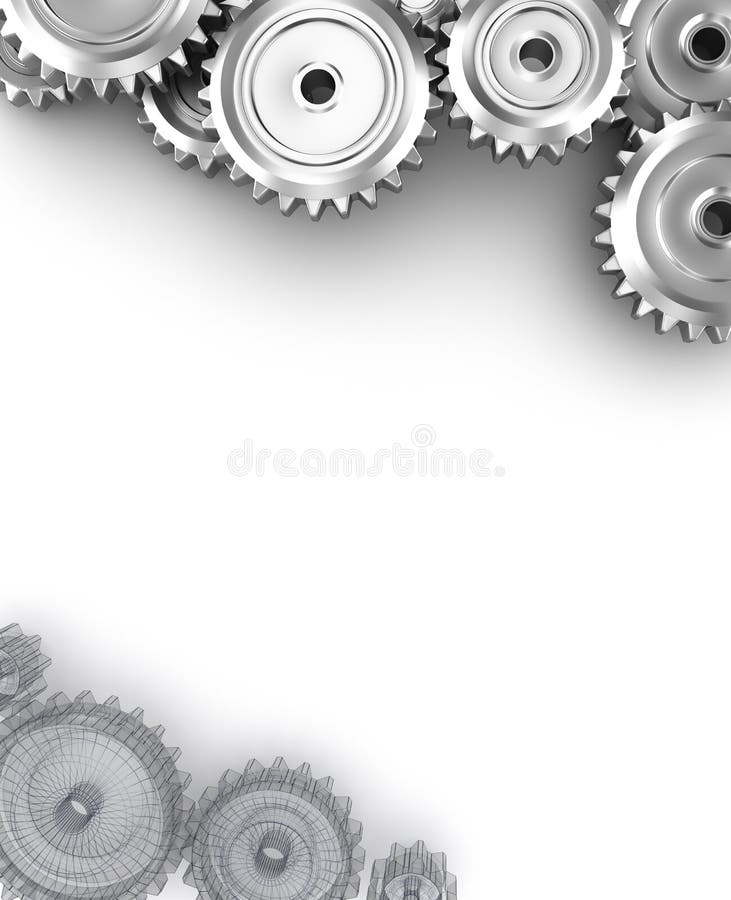 Gear border stock vector. Illustration of border, machine - 13112983