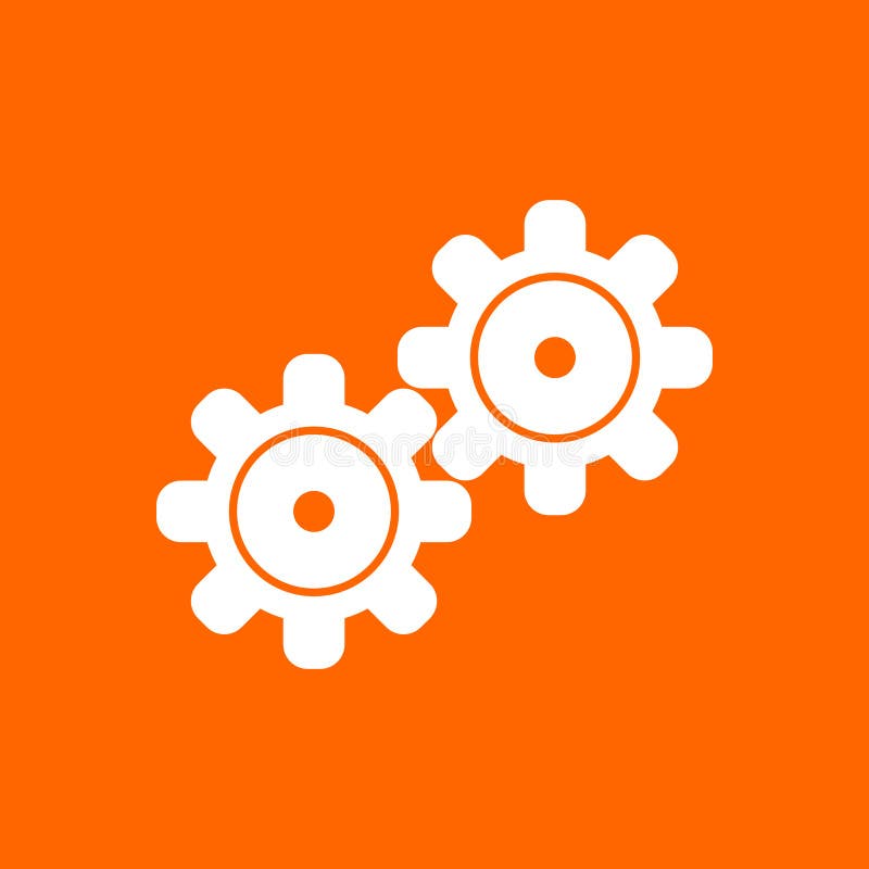 Orange Gears Background Illustration Stock Vector - Illustration of ...