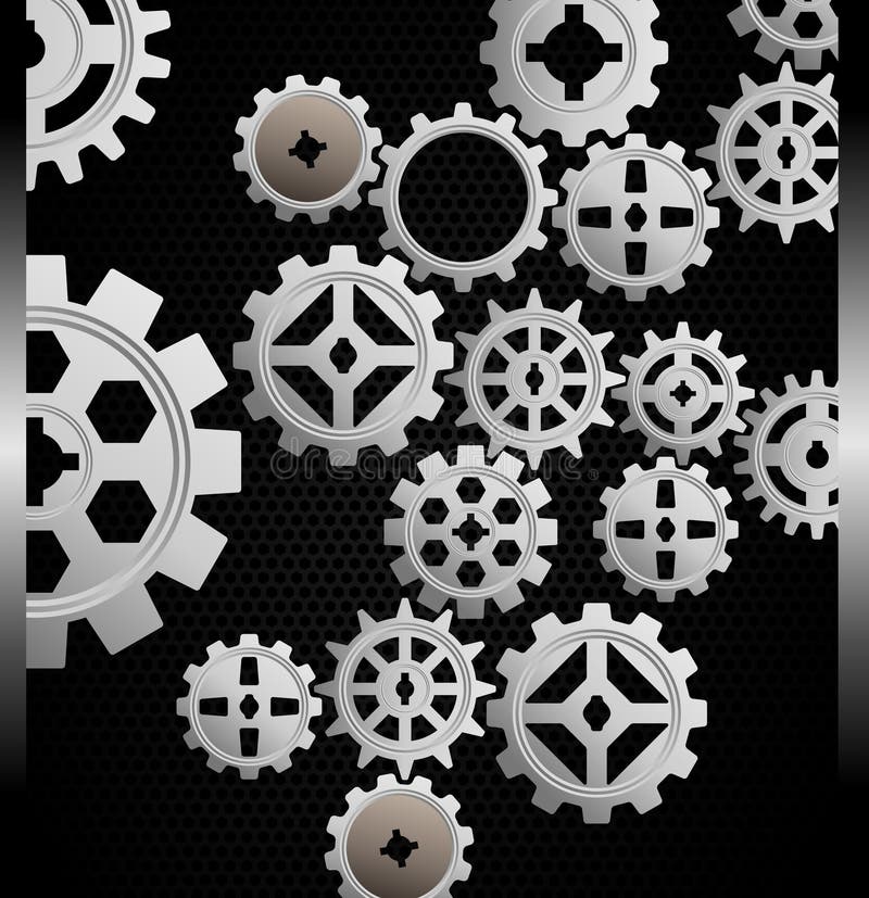 Clock in Shape Texture Wood of Gear on White Background Stock Vector ...