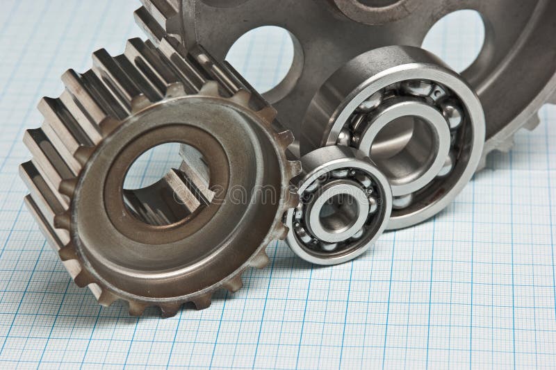 The gears and bearings stock image. Image of workings - 13115835