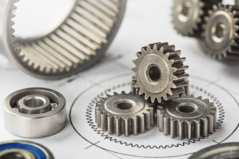 Gears, Bearings and Mechanism Parts.Elements of Mechanical Blocksand ...
