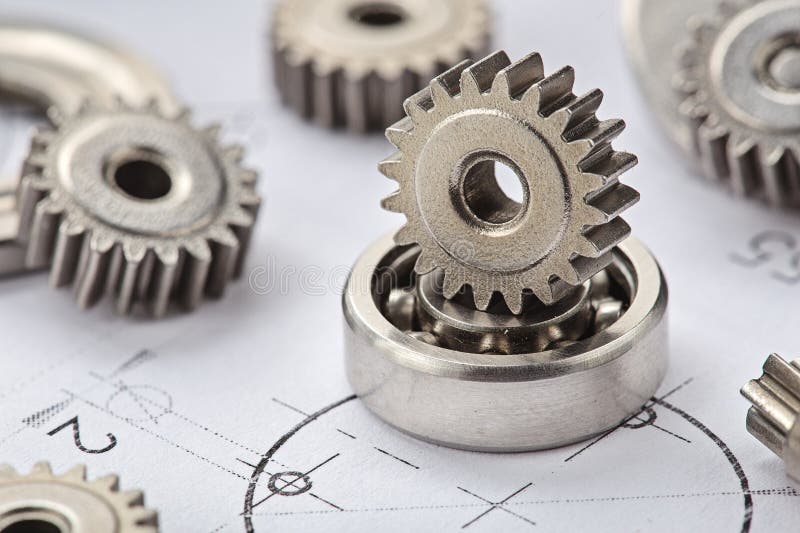 Gears, Bearings and Mechanism Parts.Elements of Mechanical Blocksand ...