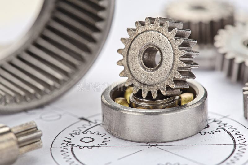 Gears, Bearings and Mechanism Parts.Elements of Mechanical Blocksand ...