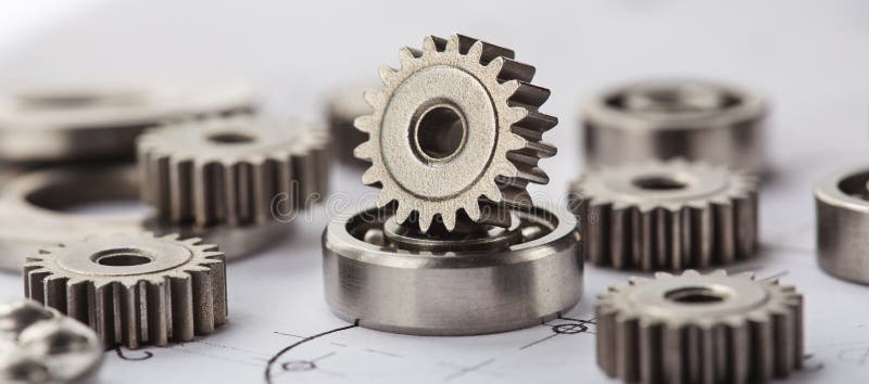 Gears, Bearings and Mechanism Parts.Elements of Mechanical Blocksand ...