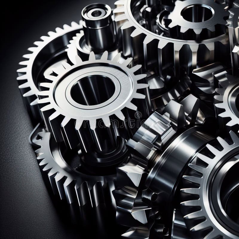 Gears on a Blue Background, Engine Gears, Industrial Background ...