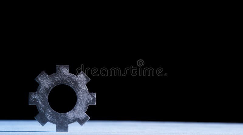 Gears on Blue Wooden Table. Machine Part Stock Image - Image of ...