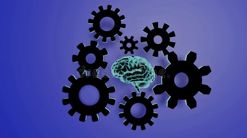Gears and Brain stock photo. Image of abstract, intellect - 224629090