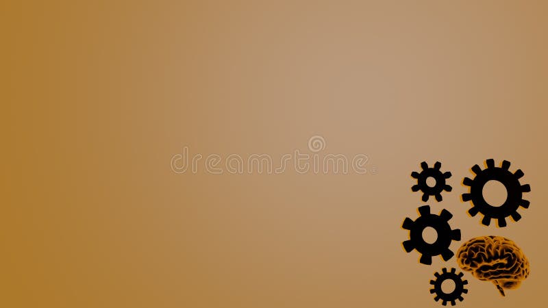 Gears and Brain stock illustration. Illustration of background - 224629178