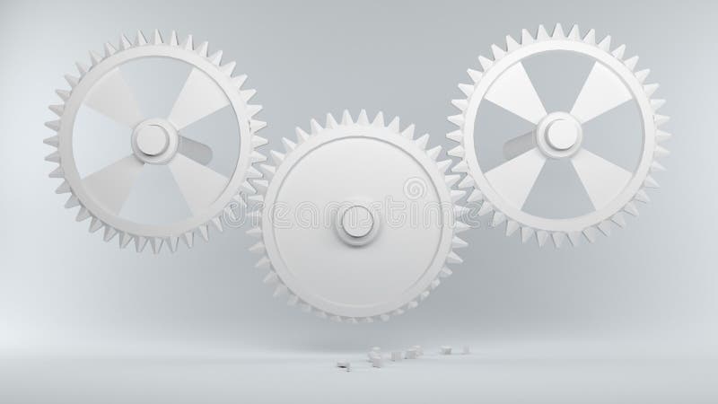 Gears with Broken Teeth Symbolize Error in the System Stock ...