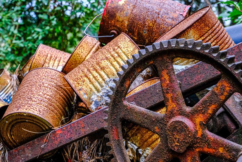 Rusting Cans stock image. Image of garbage, rubbish, oxidation - 5113