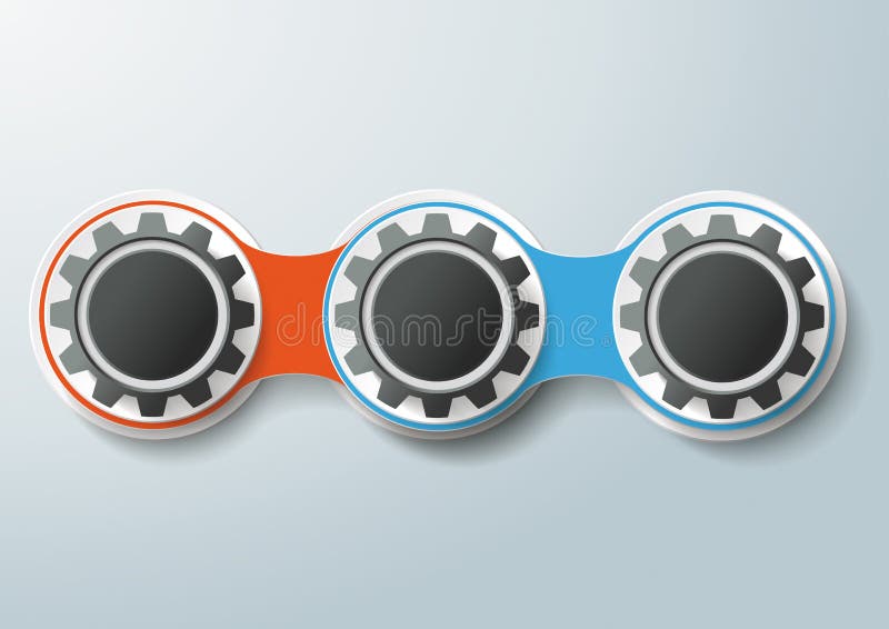Gears Chain 3 Options stock vector. Illustration of connection - 33358645