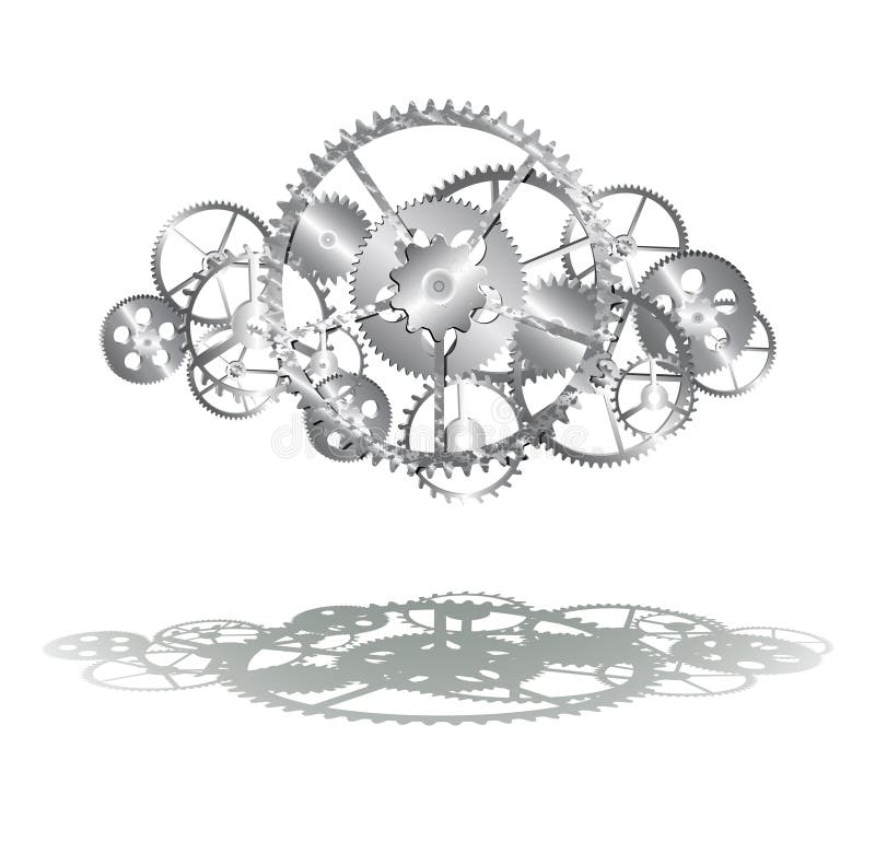 Gears clock 01 stock vector. Illustration of dial, period - 74331973