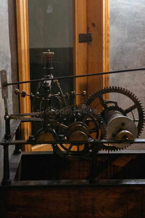 Clockwork of the Town Hall in Working Mode Stock Image - Image of ...
