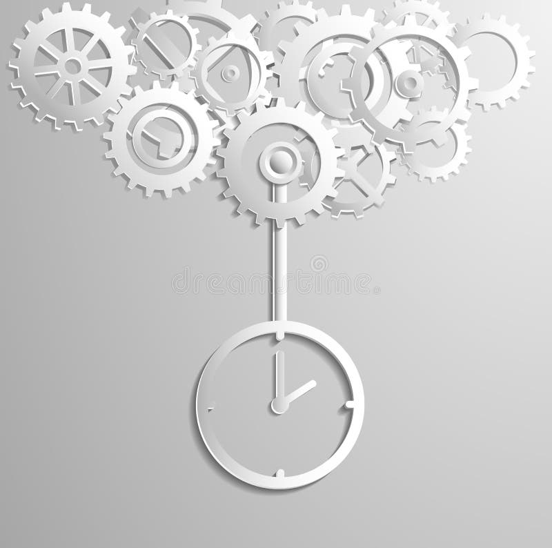 Gears of Clock Vector Illuastratoin Stock Vector - Illustration of ...
