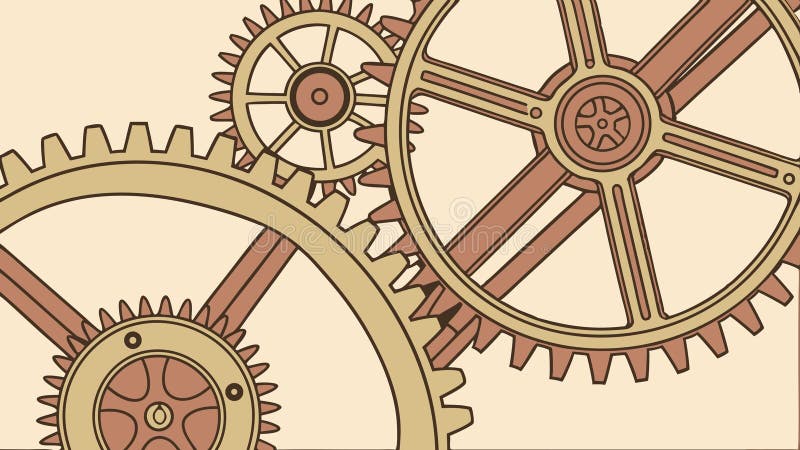 Gears and Clockwork Mechanism, Time Technology Concept, Mechanical Art ...