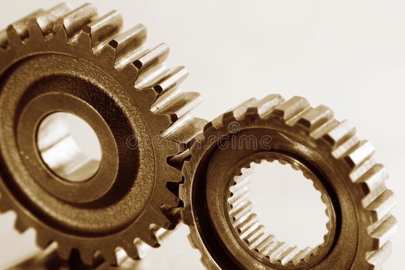Isolated gears stock image. Image of industrial, metal - 5403633