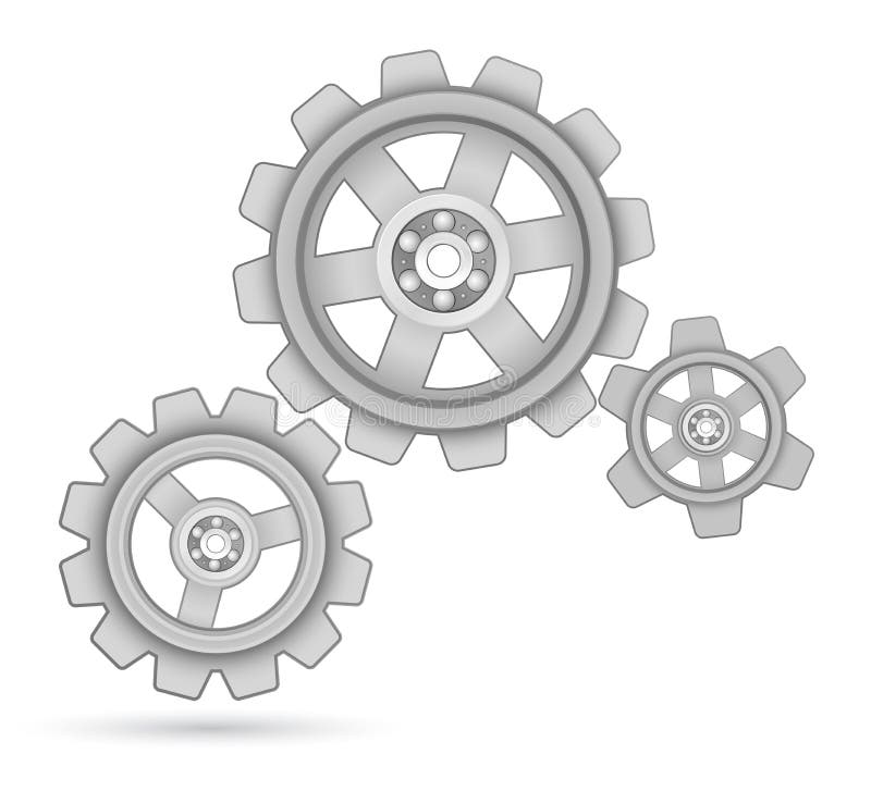 Gears and Cogs Teamwork Template Stock Vector - Illustration of ...