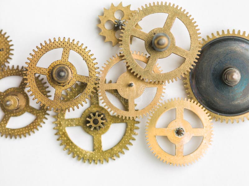 Gears and cogs clock stock image. Image of mechanics - 208879413