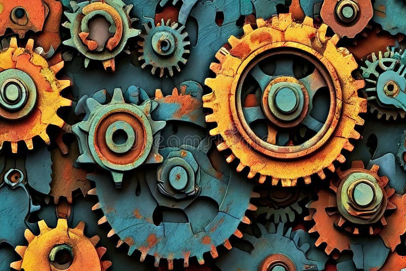 Gears and Cogs a Gears and Cogs Pattern with Shapes Patterns and Stock ...