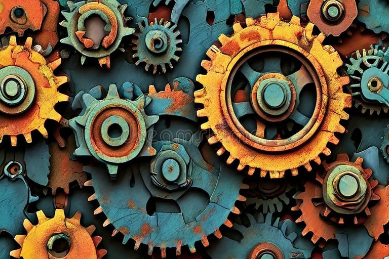 Gears and Cogs a Gears and Cogs Pattern with Shapes Patterns and Stock ...