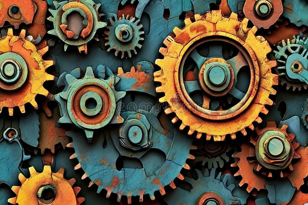 Gears and Cogs a Gears and Cogs Pattern with Shapes Patterns and Stock ...