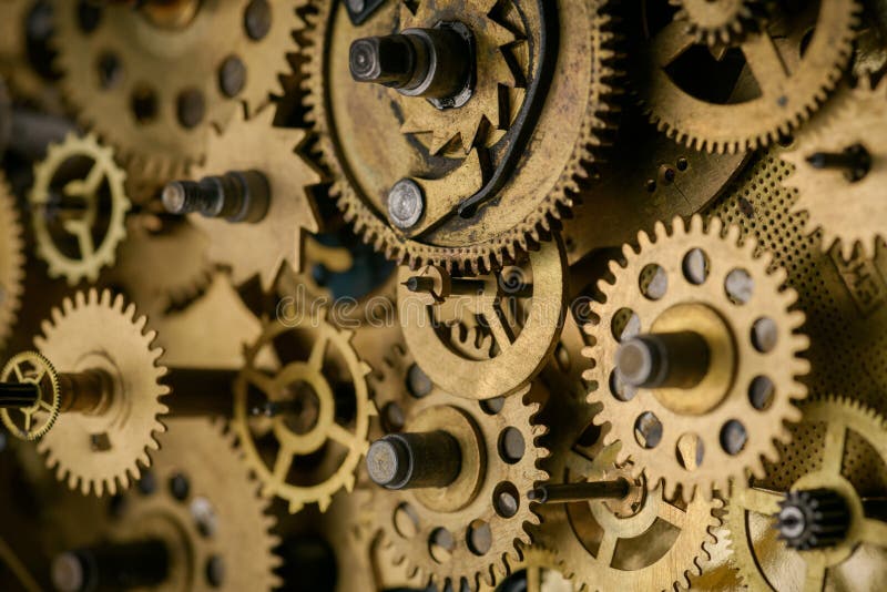 Gears and Cogs Grunge Old Mechanism Stock Photo - Image of black ...