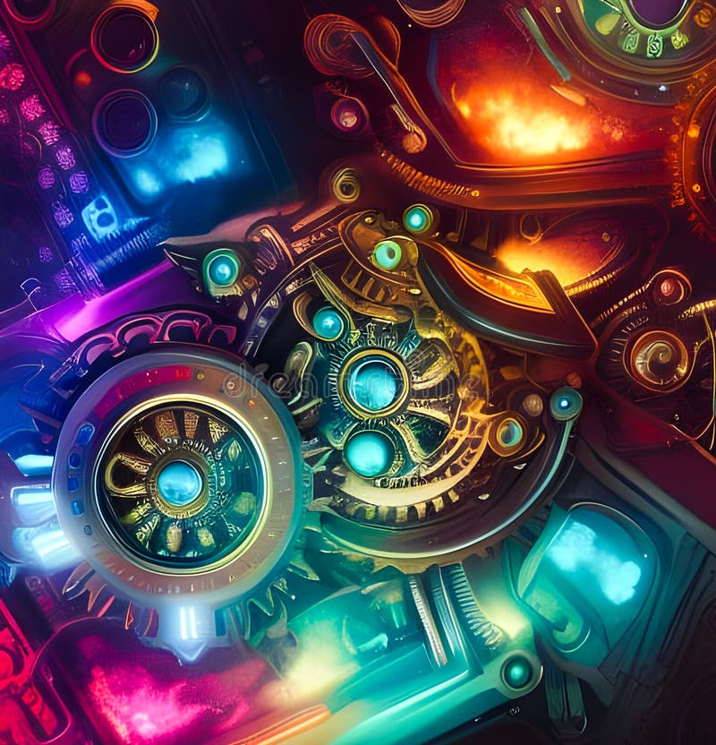 Colorful gears abstract stock illustration. Illustration of gears ...