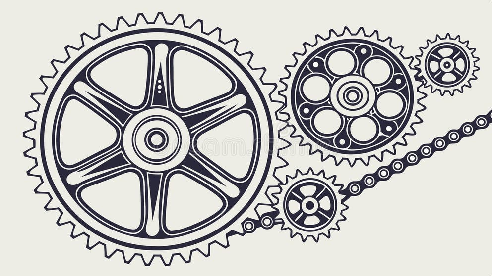 Gears and Cogs Mechanical Design, Industrial Theme, Engineering Element ...