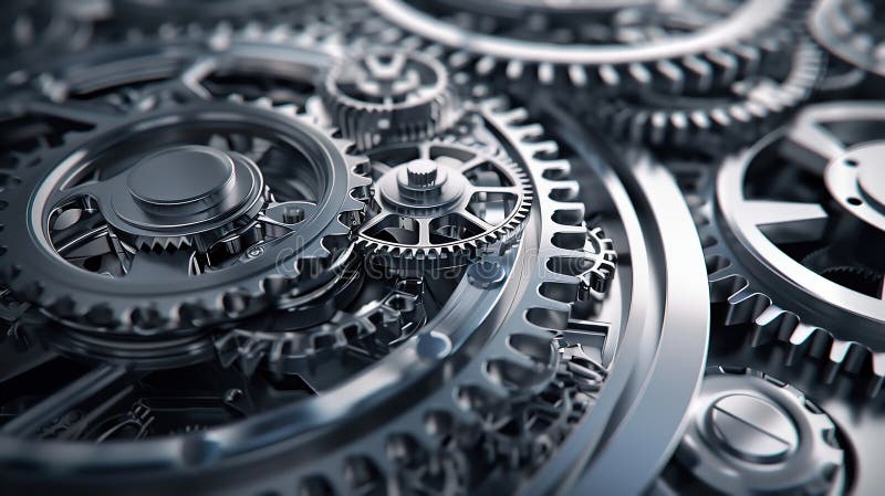Gears and Cogs Mechanism. Industrial Machine, Engine Stock Photo ...