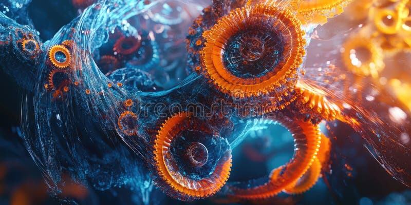 Gears and Cogs in Motion with Intricate Mechanical Design and Precision ...