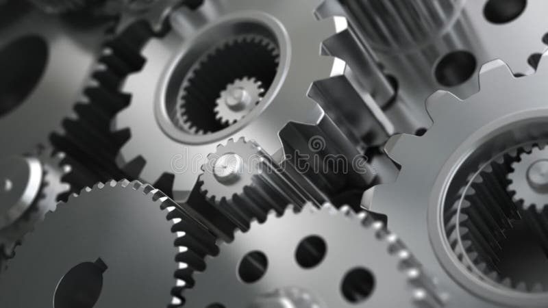 Gears and Cogs Rotating. Loopable 3d Animation Stock Video - Video of ...